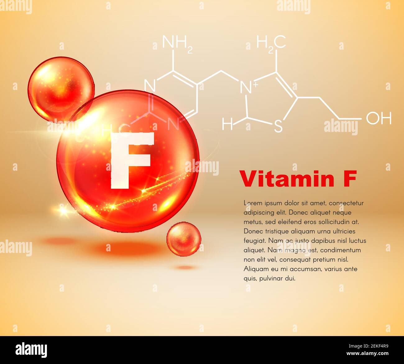 Vitamin F, healthy lifestyle and essential fatty acids poster. Vector ...