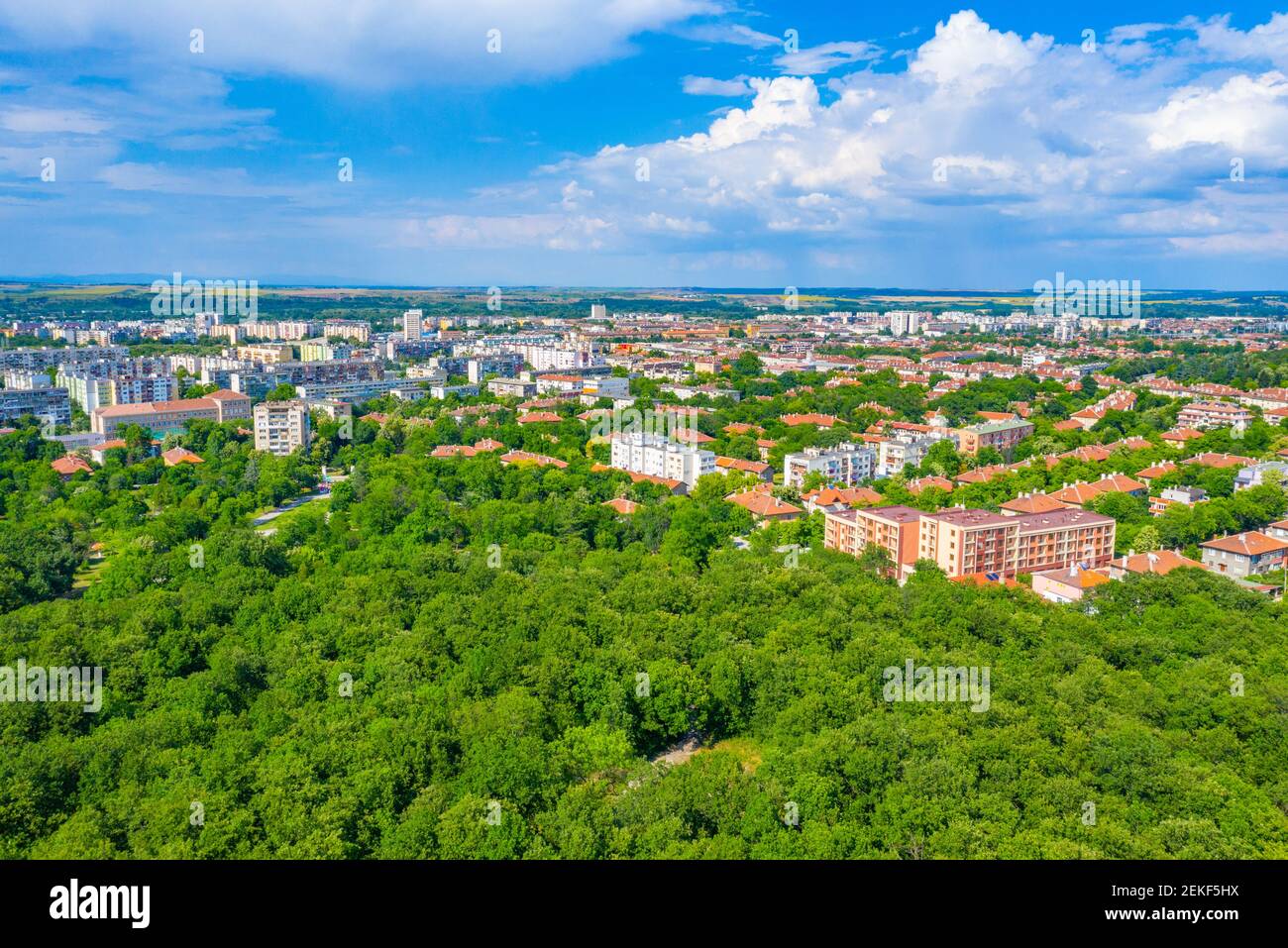 Aerial view of Bulgarian town Dimitrovgrad Stock Photo - Alamy