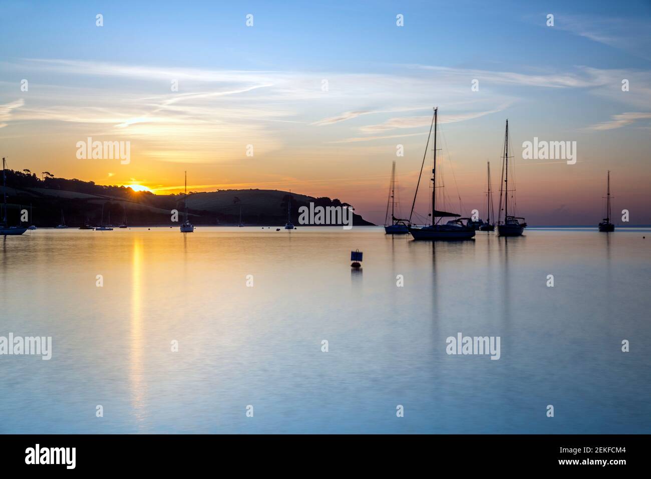 Helford Estuary; From Trebah Beach; Cornwall; UK Stock Photo - Alamy