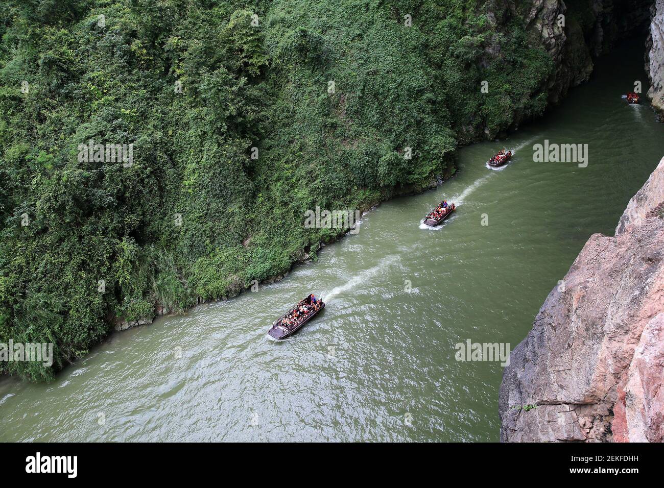 Sichuanï¼ŒCHINA-The Puhua Subsurface river in Zhuoshui Scenic Area ...