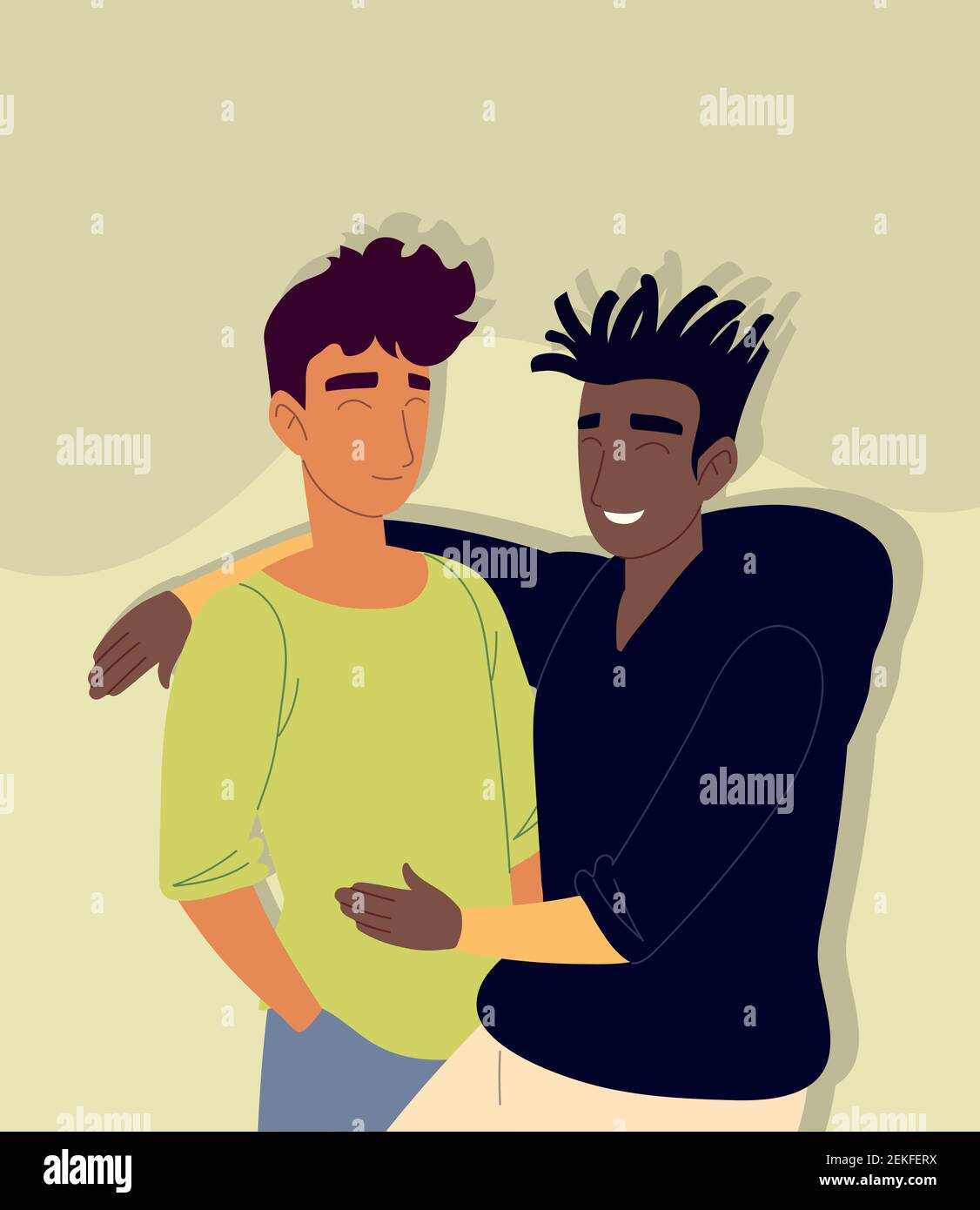 men characters young friends portrait Stock Vector Image & Art - Alamy