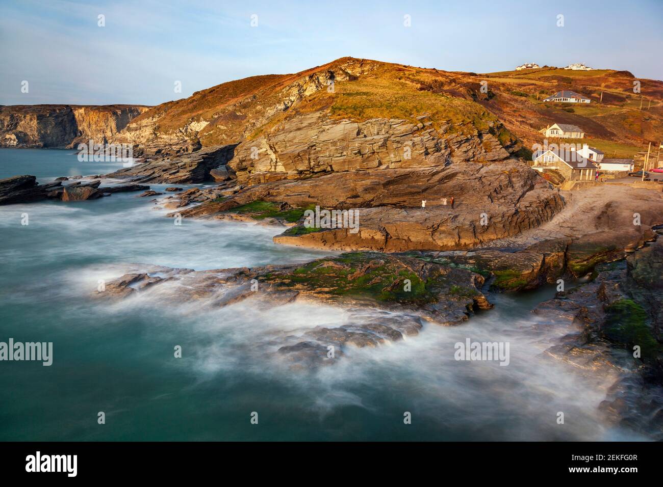 Trebarwith Strand; near Tintagel; Cornwall Stock Photo - Alamy