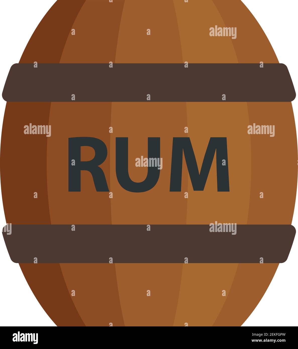 Rum barrel vector isolated on white background Stock Vector Image & Art ...