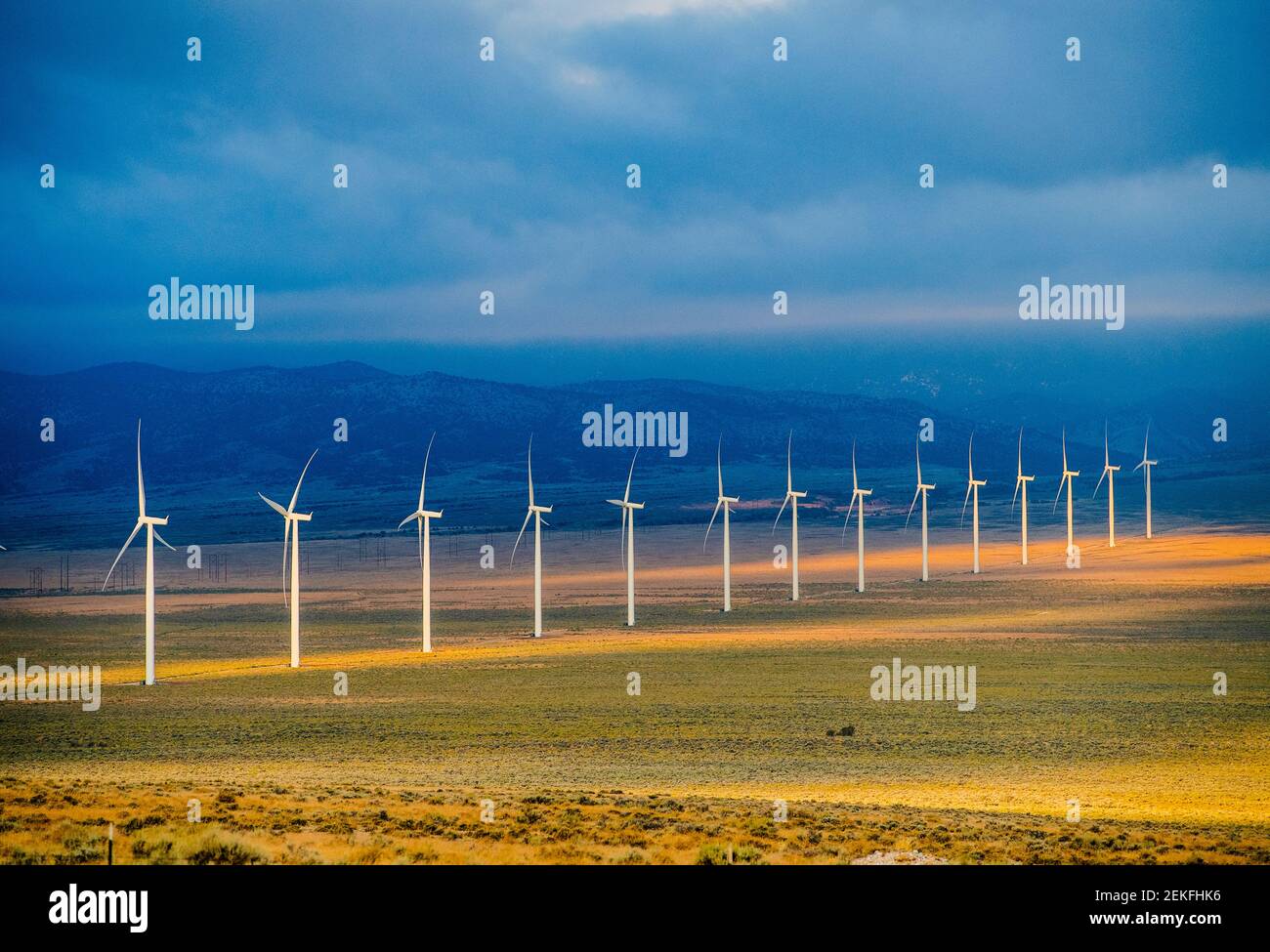 Wind turbines, Great Basin National Park, Nevada, USA Stock Photo - Alamy