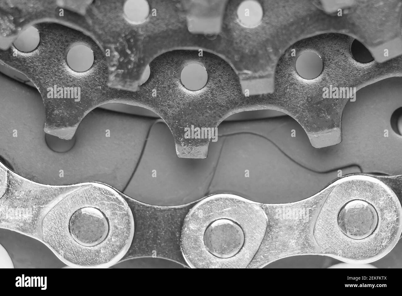 Bicycle star teeth and chain links close-up . Background image Stock ...