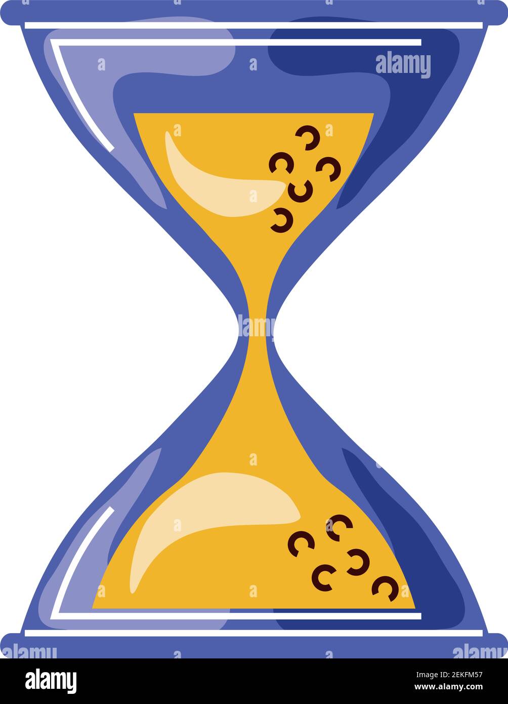 hourglass time clock vector illustration cartoon isolated style Stock ...