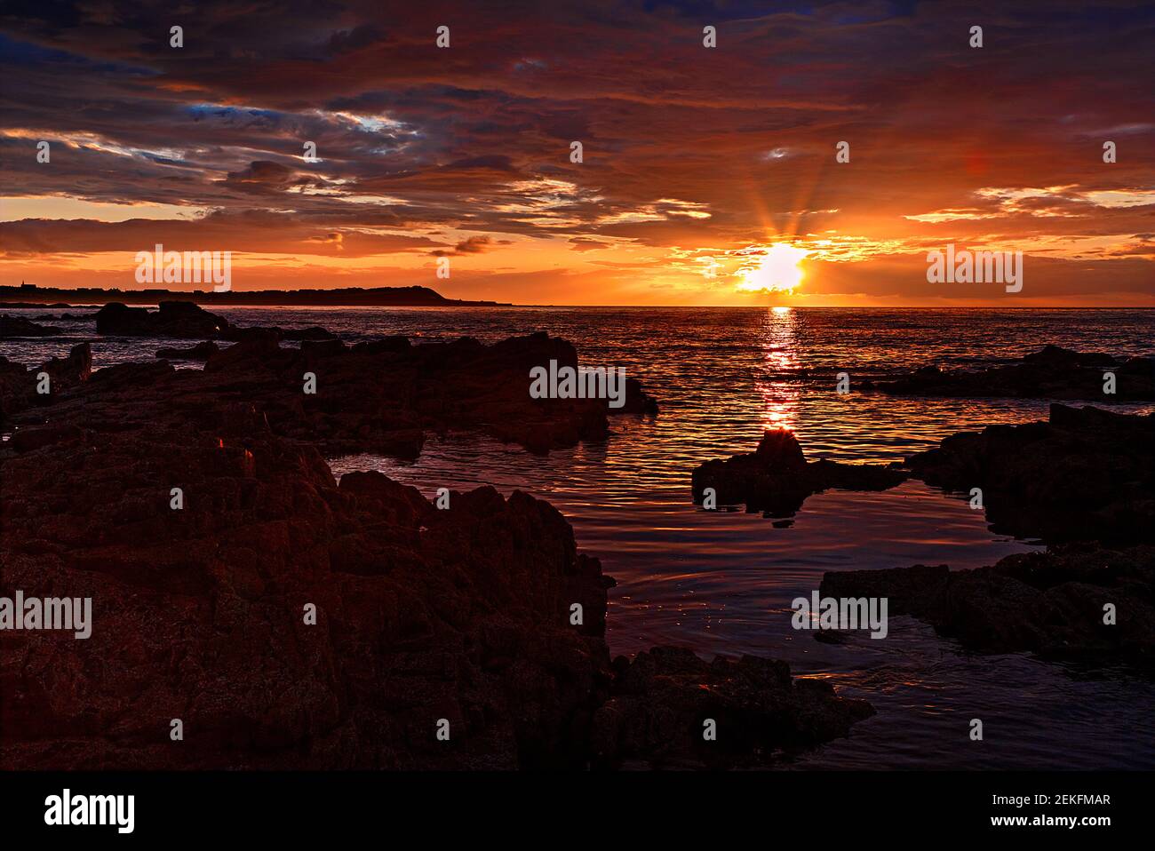 banff scotland beach sunset Stock Photo - Alamy