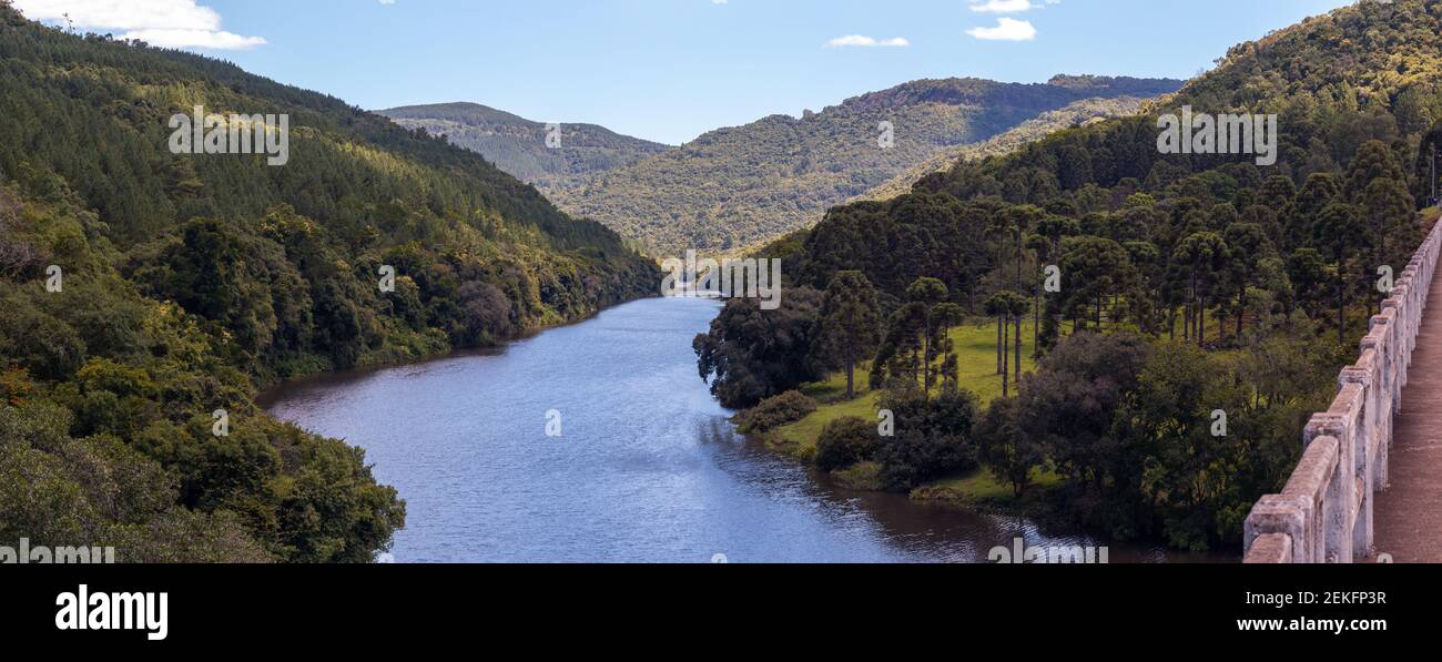 Rio das Antas, view from the bridge in Bom Jesus, southern Brazil Stock ...