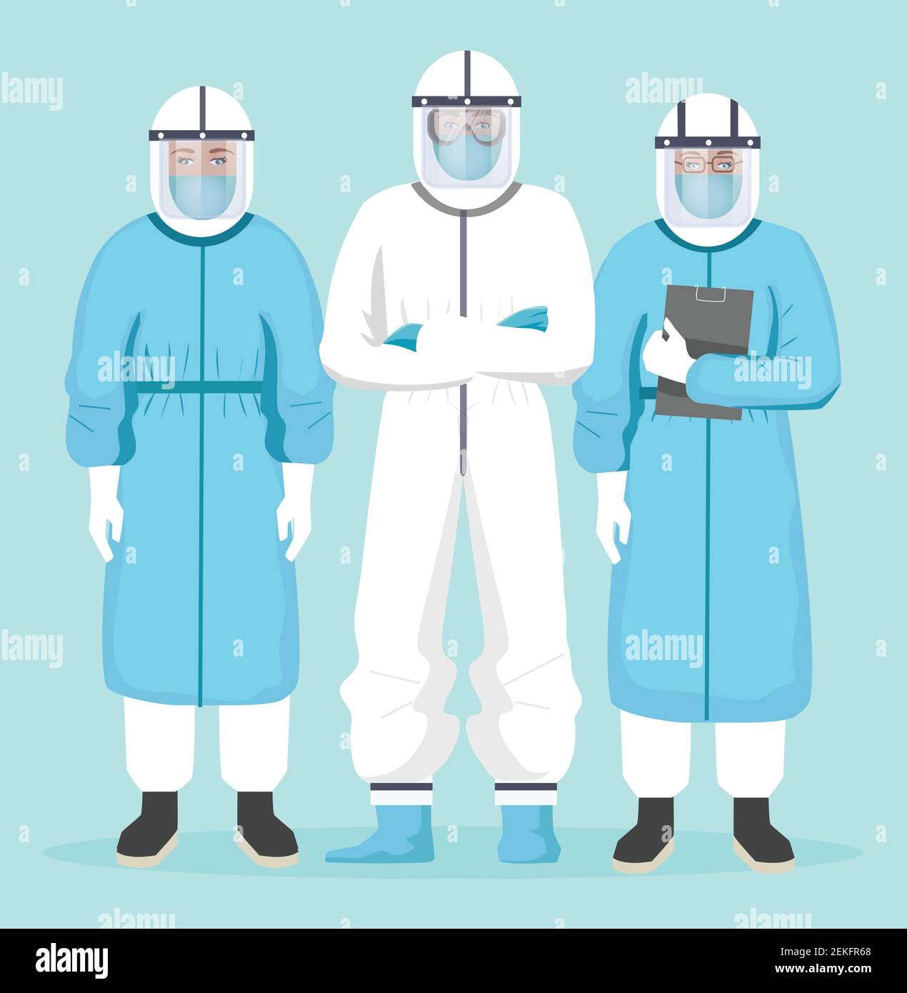 Doctors in protective medical Stock Vector Images - Alamy
