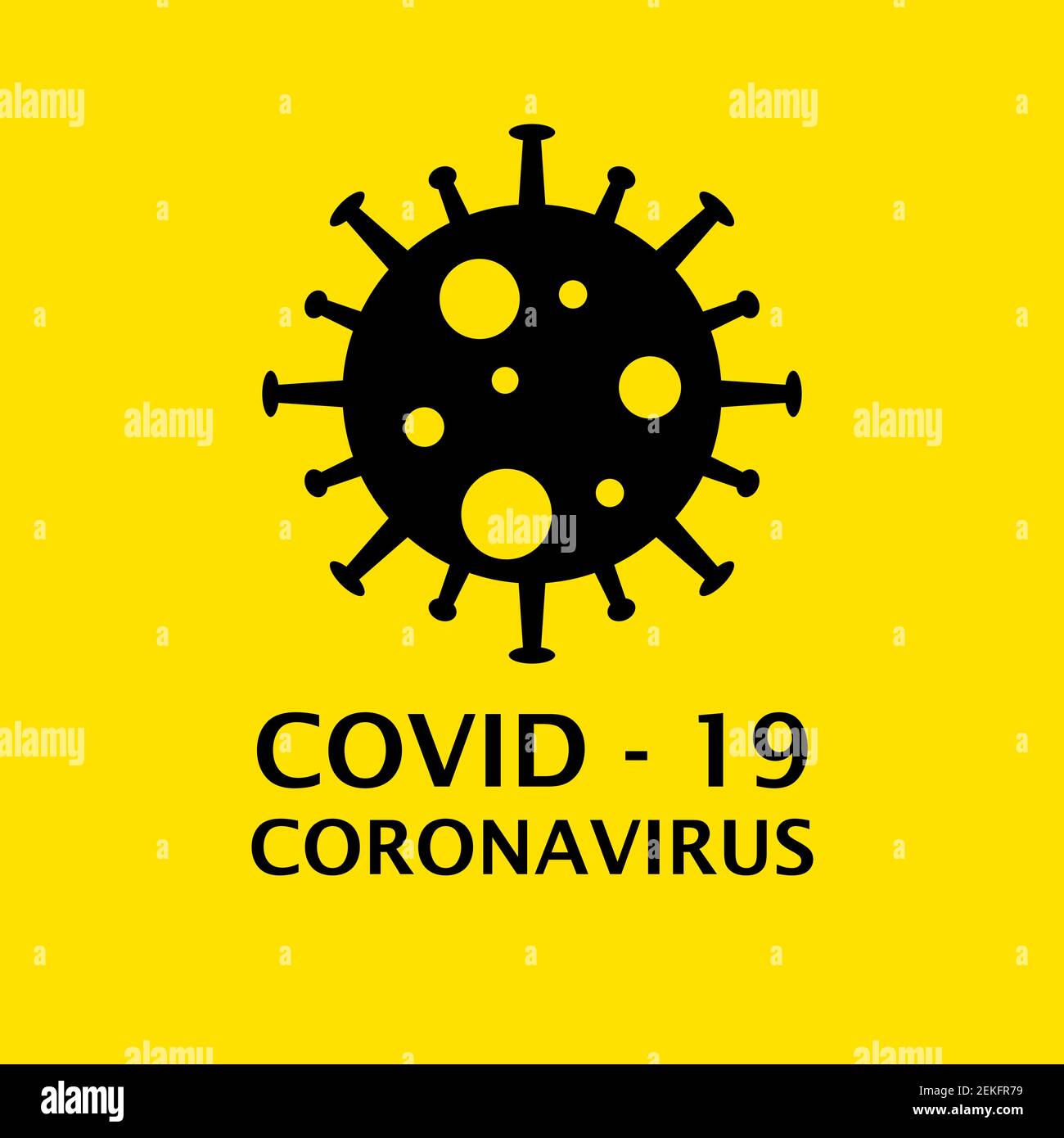 Dangerous virus icon illustration. Crown virus warning sign logo ...