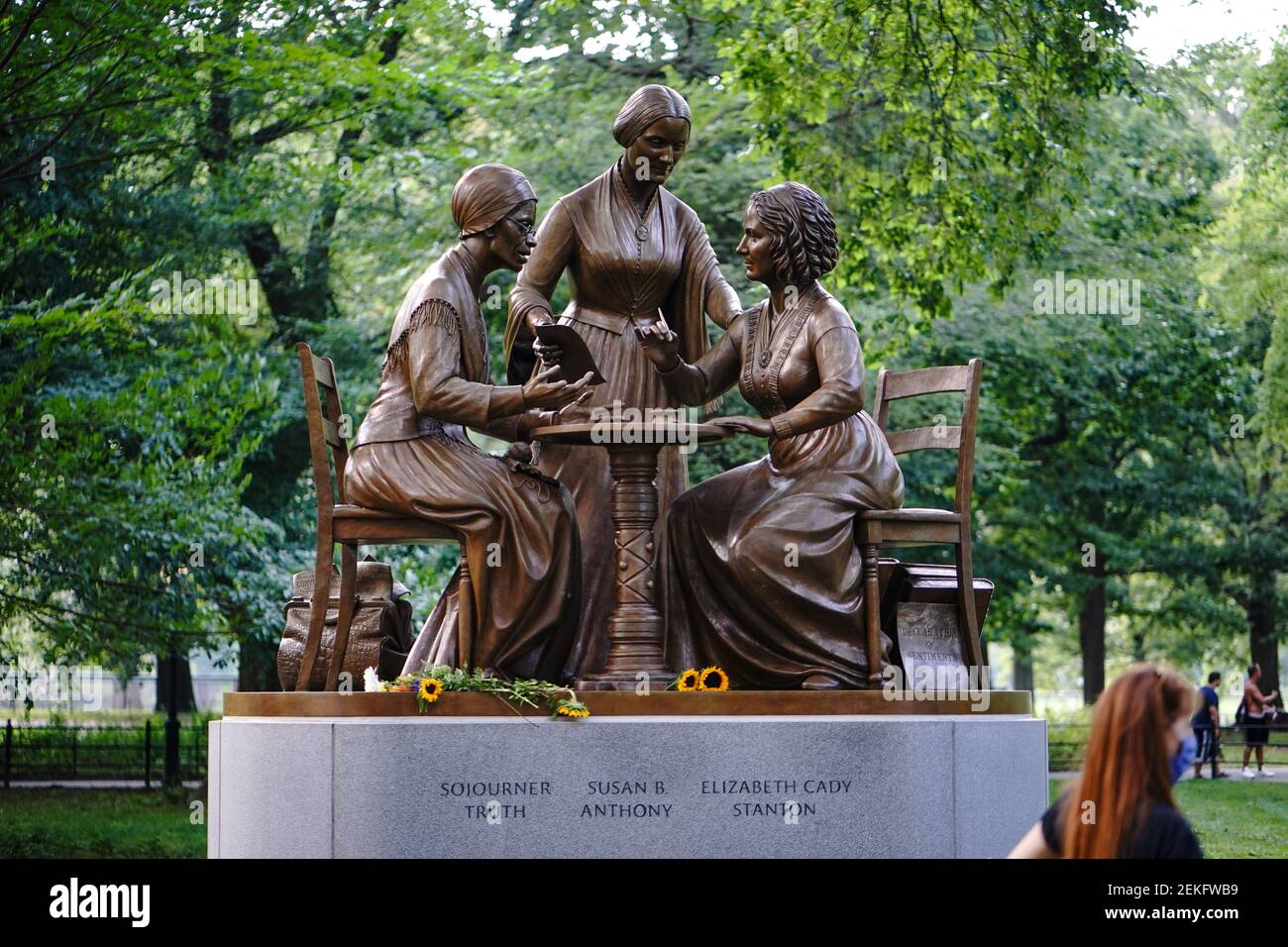 A view of the Statue of women's rights pioneers (Sojourner Truth ...