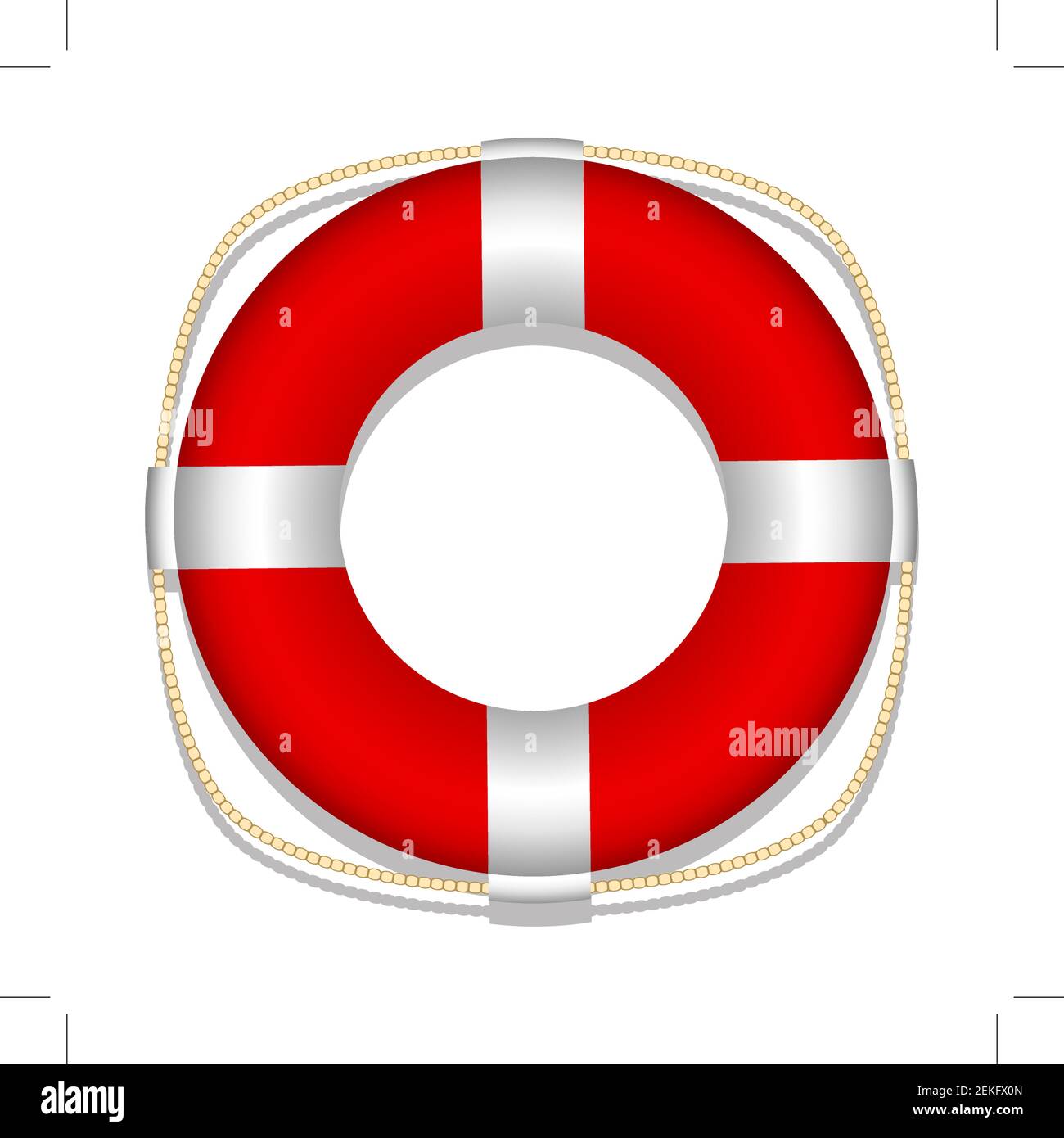 Lifebuoy. White background. Isolated object. Vector Image Stock Vector ...