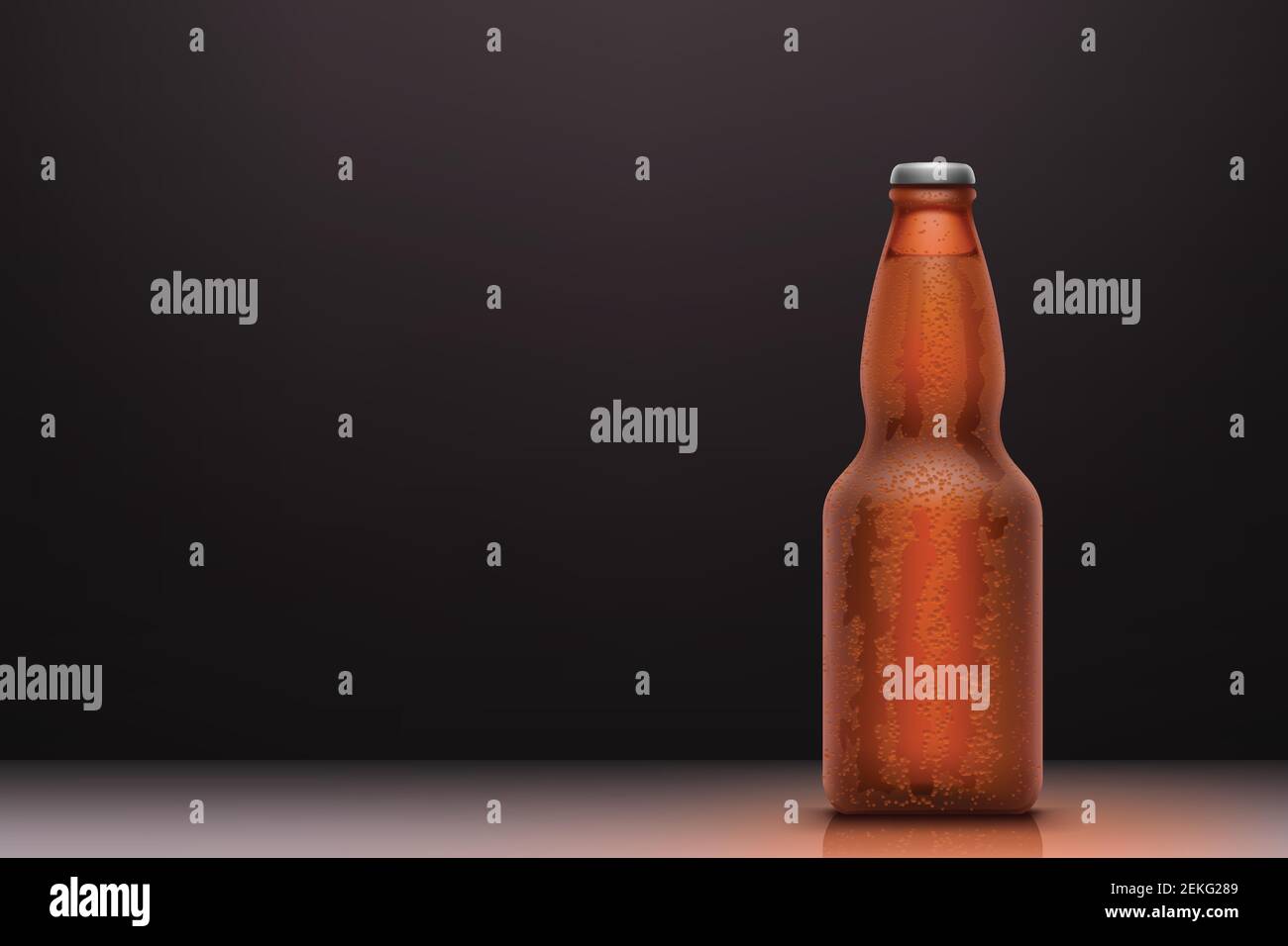 Bottle cold beer condensation Stock Vector Images - Alamy