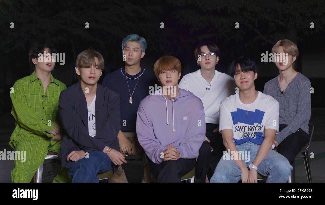 BTS' acceptance speech during the 2020 MTV Video Music Awards released ...