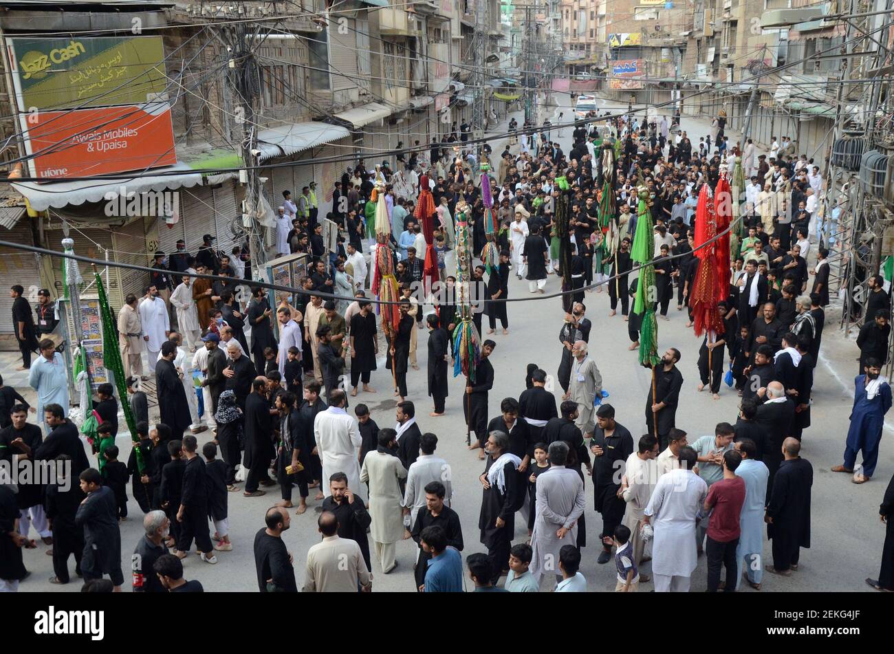 (8/28/2020) 8th Muharram procession passing through its traditional ...
