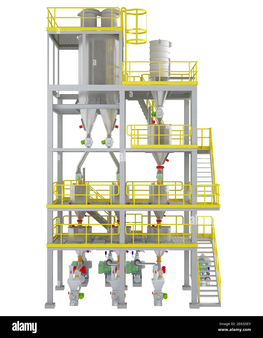 industrial construction isolated on white. 3d rendering Stock Photo - Alamy