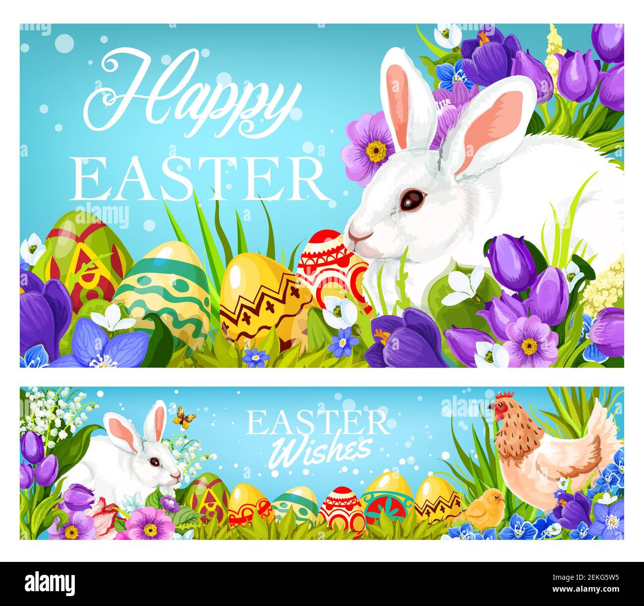 Happy Easter greetings and wishes on Christian religious holiday ...