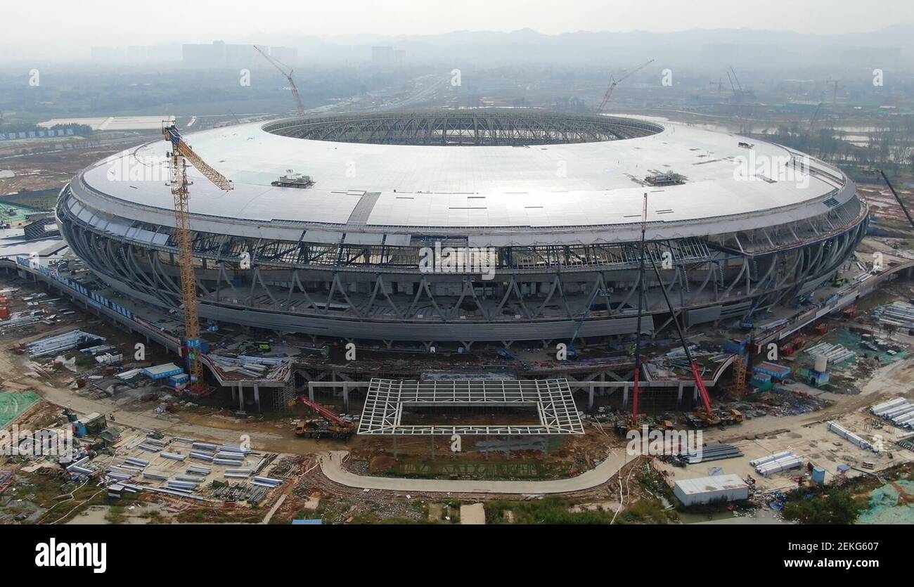 An aerial view of the 40,000-capacity stadium, which will be the main ...
