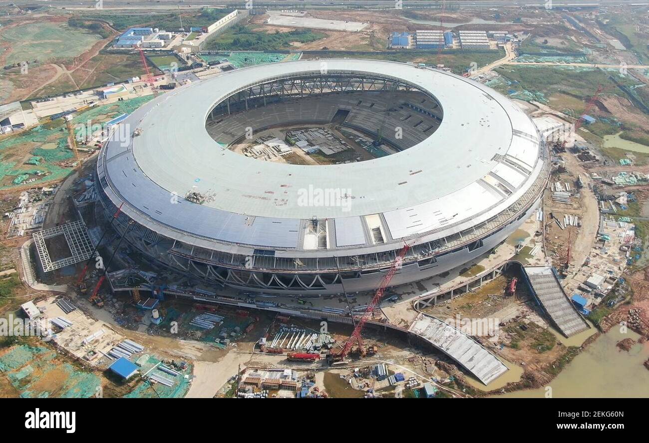 An aerial view of the 40,000-capacity stadium, which will be the main ...