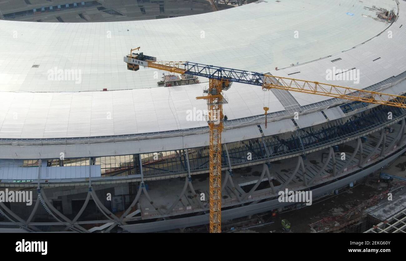 An aerial view of the 40,000-capacity stadium, which will be the main ...