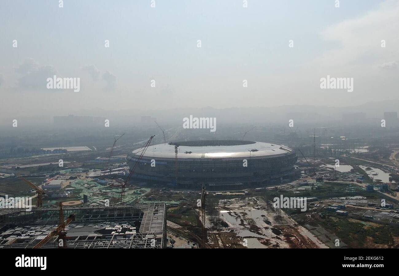 An aerial view of the 40,000-capacity stadium, which will be the main ...
