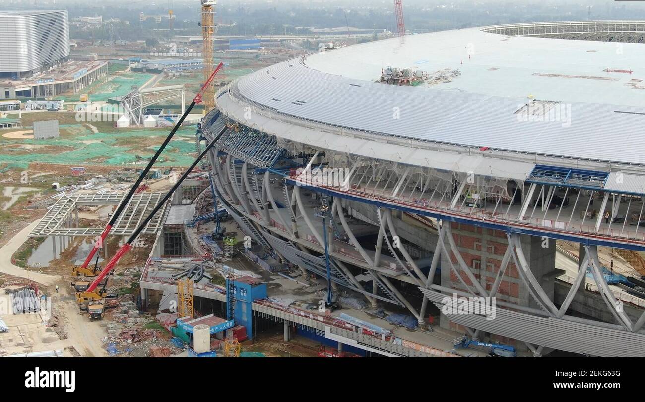 An aerial view of the 40,000-capacity stadium, which will be the main ...