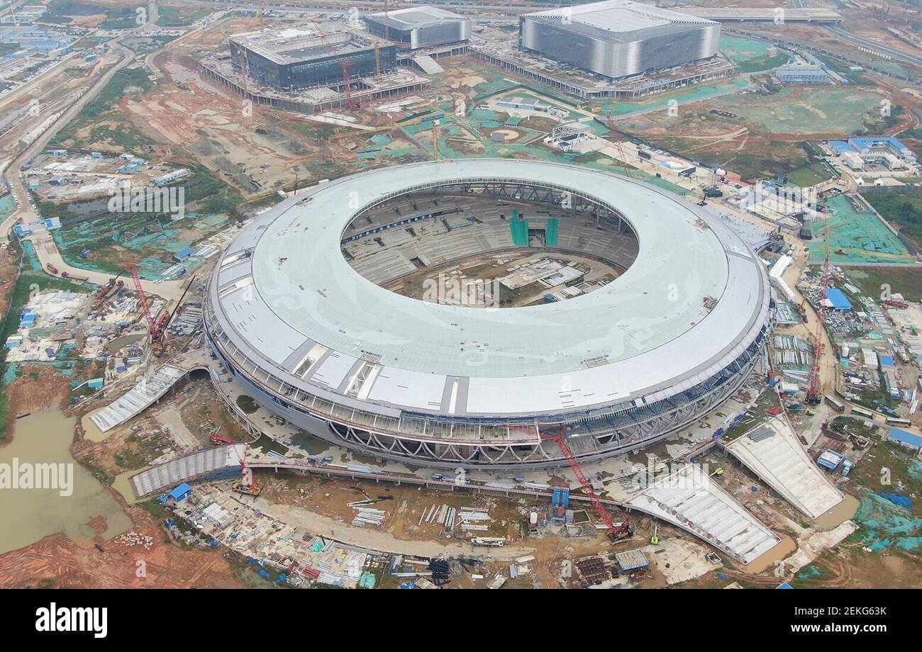 An aerial view of the 40,000-capacity stadium, which will be the main ...