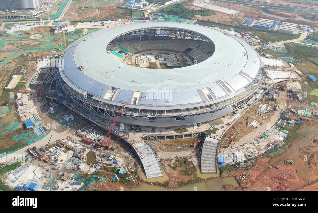 An aerial view of the 40,000-capacity stadium, which will be the main ...