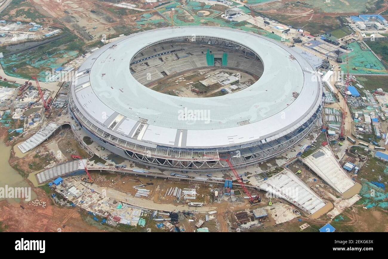 An aerial view of the 40,000-capacity stadium, which will be the main ...