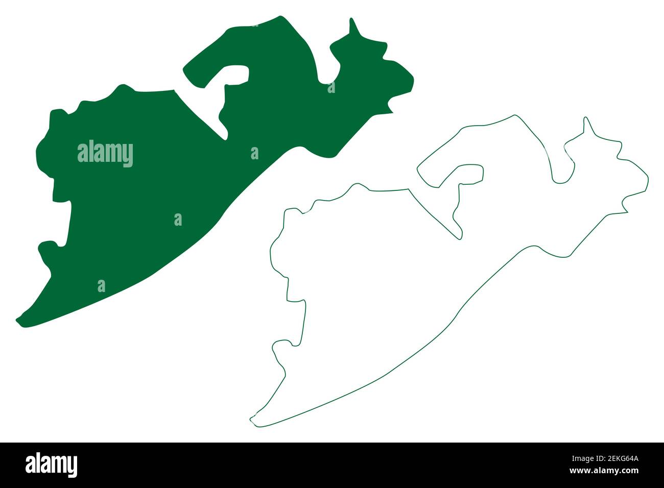 Darrang district (Assam State, Republic of India) map vector ...