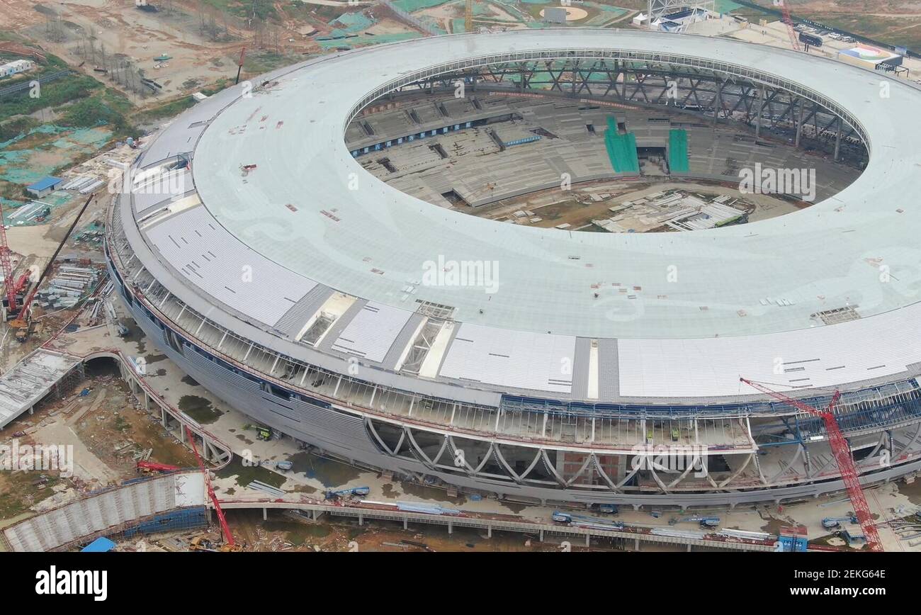 An aerial view of the 40,000-capacity stadium, which will be the main ...