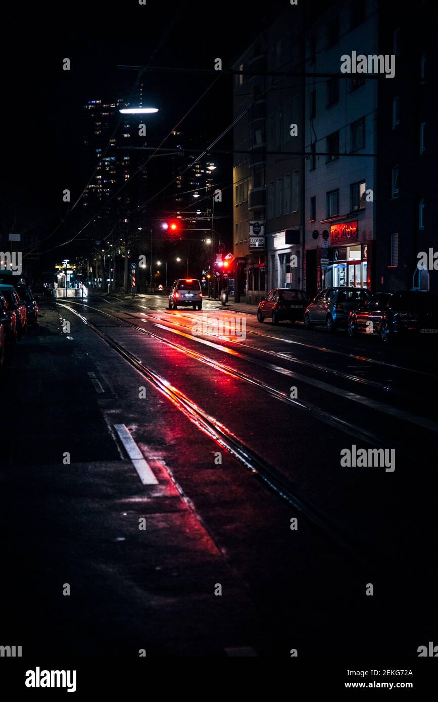 Colorful lights in cologne Gemrnay Stock Photo - Alamy