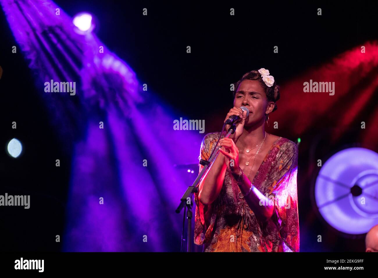 German singer Ayo performs at Hotel Mouratoglou at the Mouratoglou ...