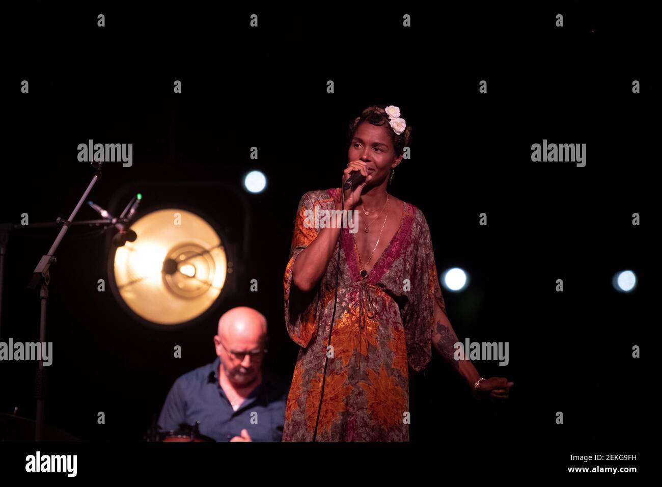 German singer Ayo performs at Hotel Mouratoglou at the Mouratoglou ...