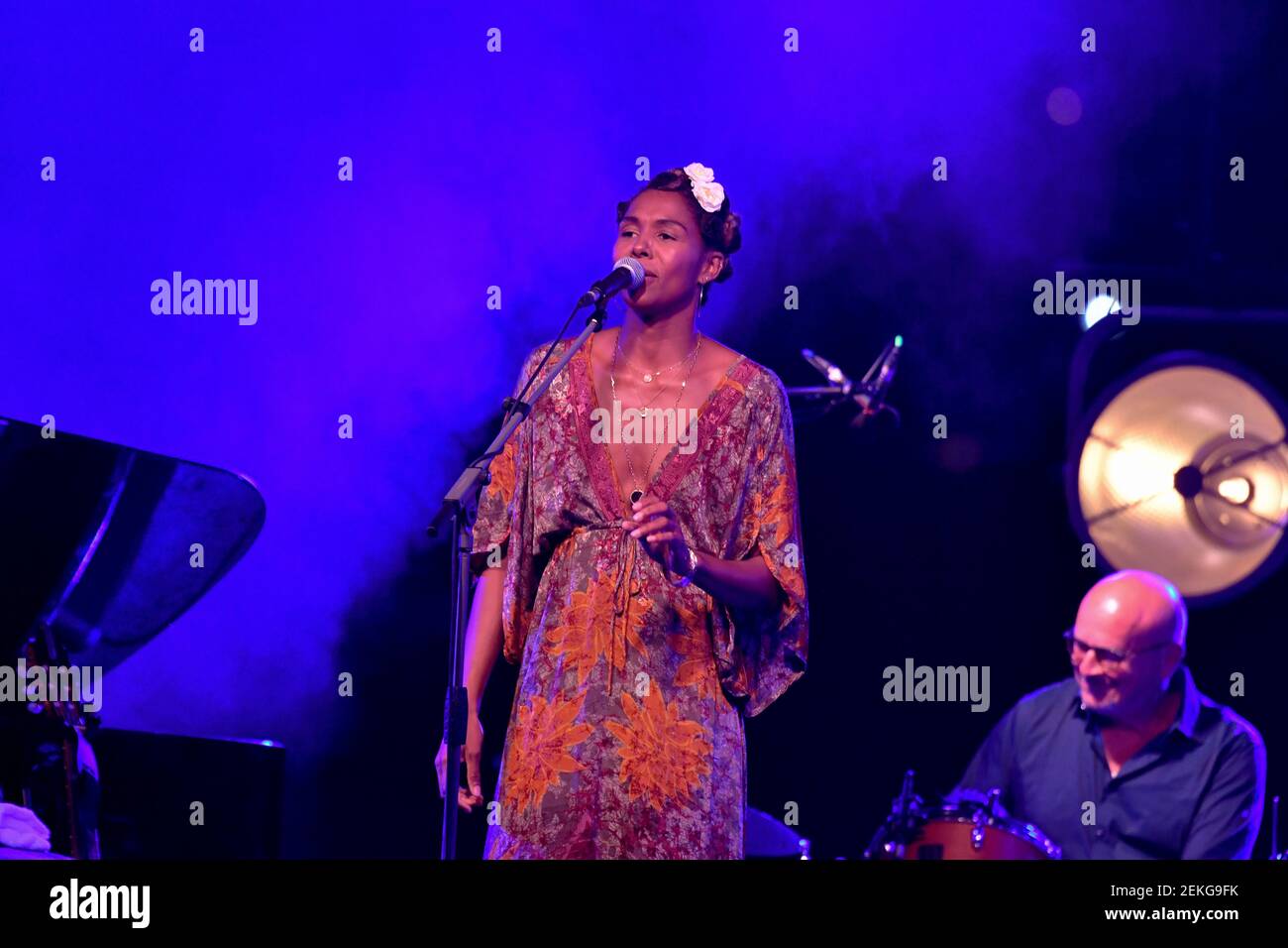 German singer Ayo performs at Hotel Mouratoglou at the Mouratoglou ...