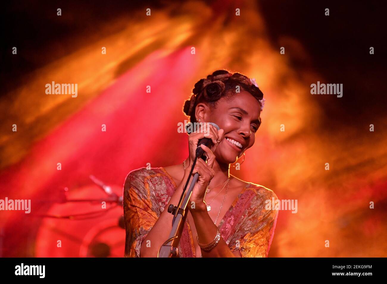 German singer Ayo performs at Hotel Mouratoglou at the Mouratoglou ...