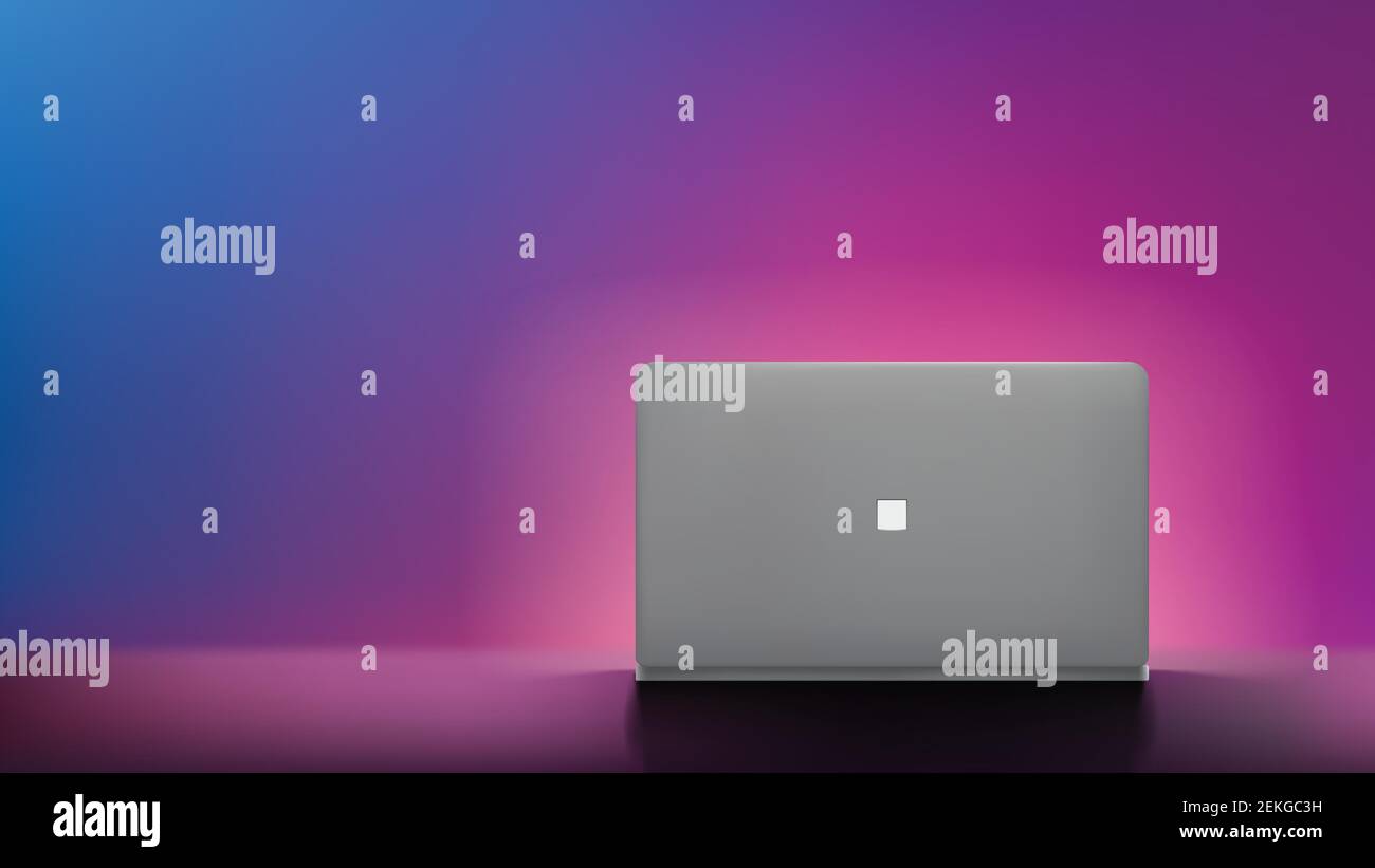 gray laptop front view on colorful back Stock Vector Image & Art - Alamy
