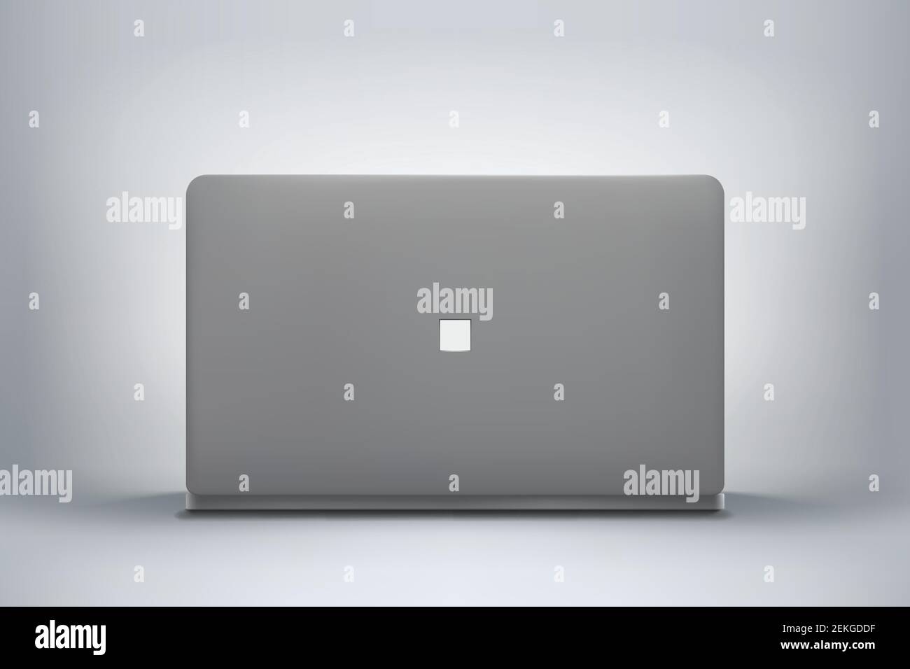 gray color modern laptop back front view Stock Vector Image & Art - Alamy