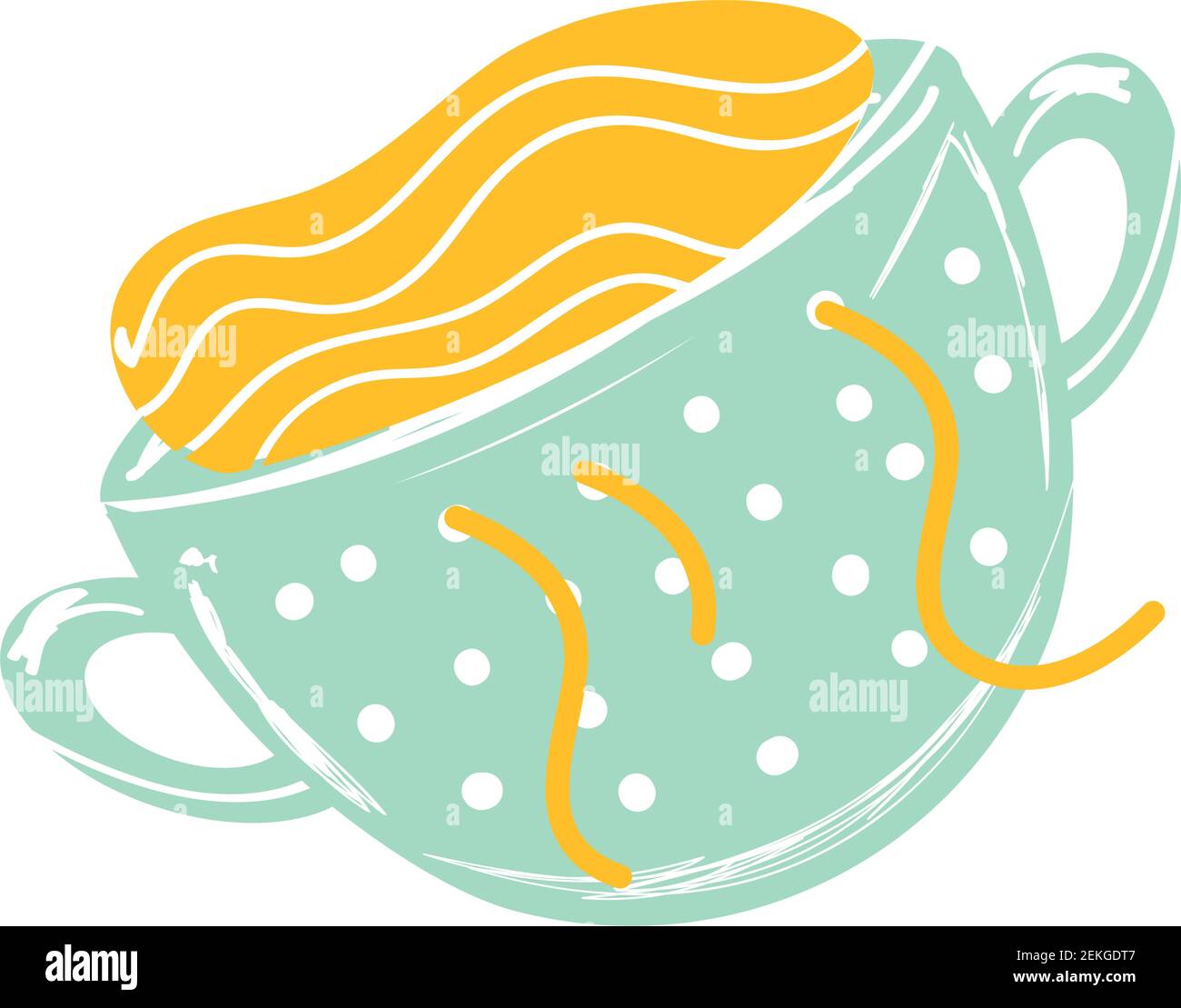 colander with spaghetti for cooking vector illustration sketch isolated ...