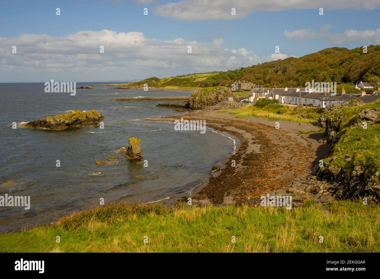 The fishing village of Dunure Ayrshire Scotland Stock Photo - Alamy