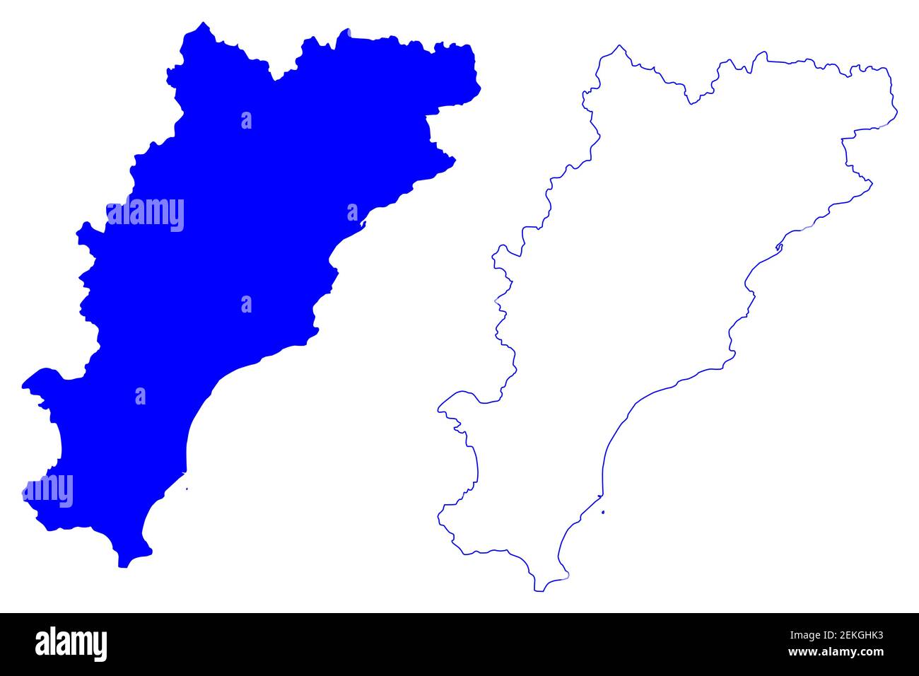 Savona province (Italy, Italian Republic, Liguria region) map vector ...