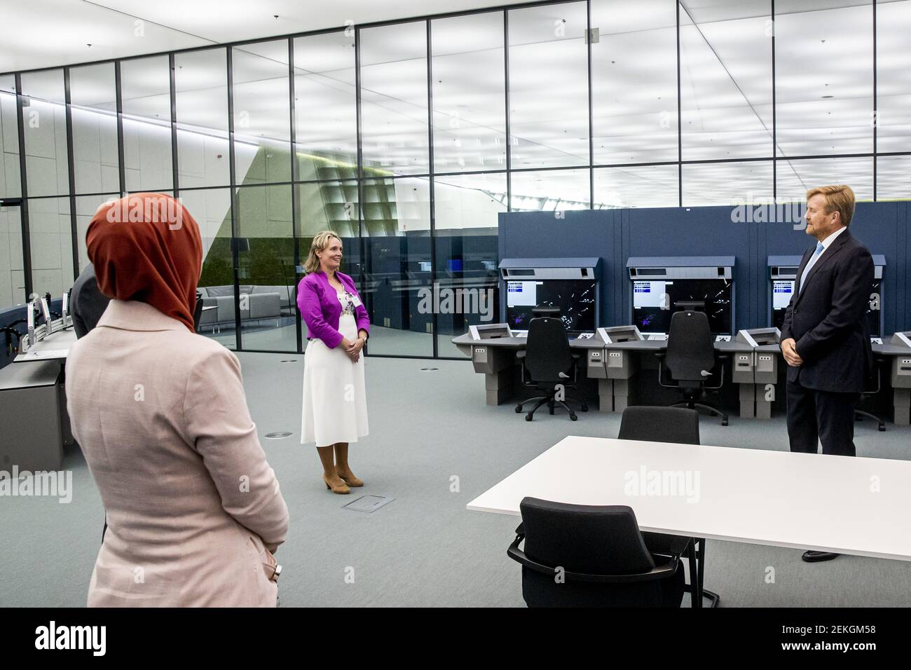 King Willem Alexander during the opening of the new radar and training ...