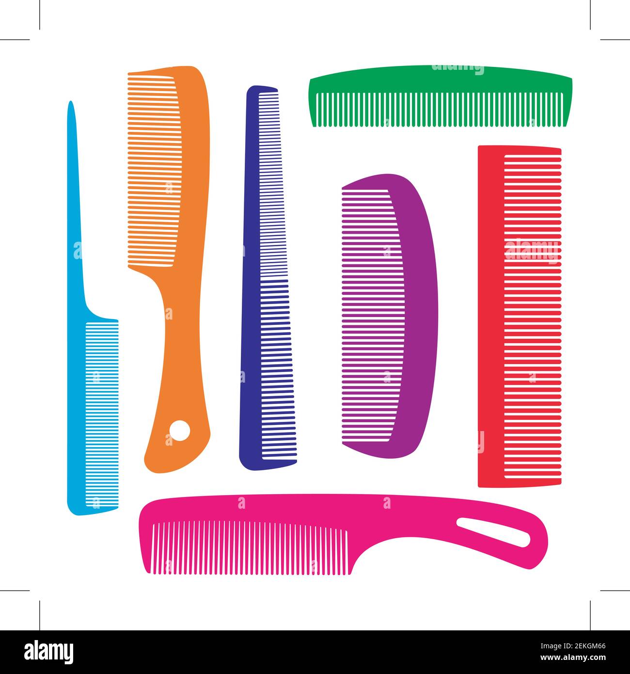 Set of combs for hair. Isolated objects. Vector Image Stock Vector ...