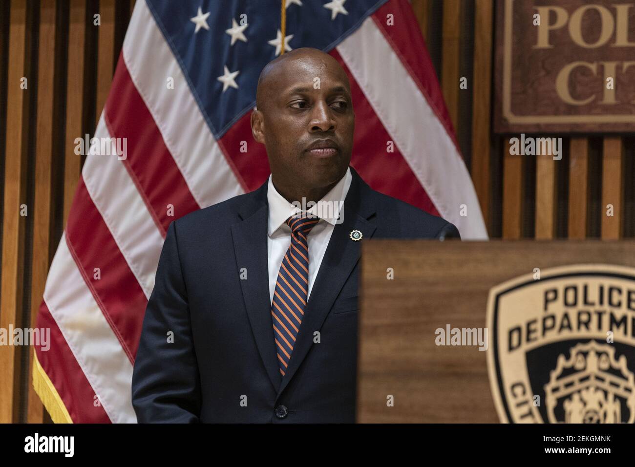 NYPD Chief of Detectives Rodney Harrison attends press conference of ...