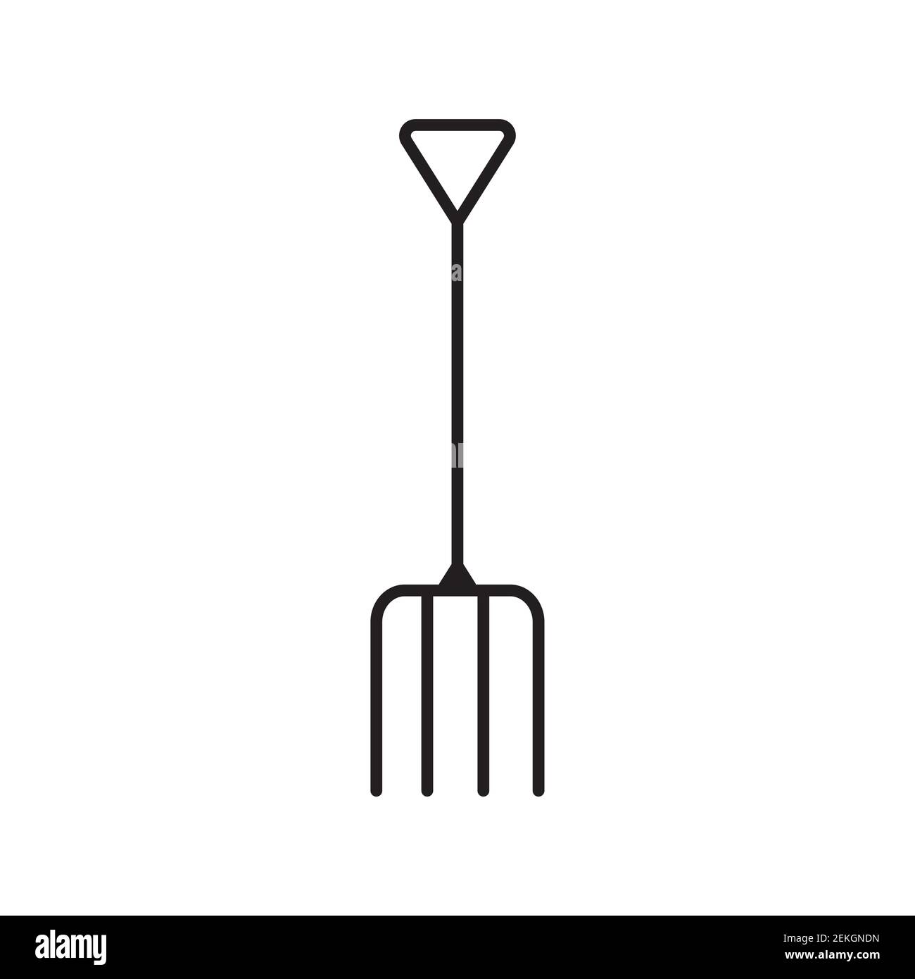 Pitchfork, simple gardening icon in trendy line style isolated on white ...