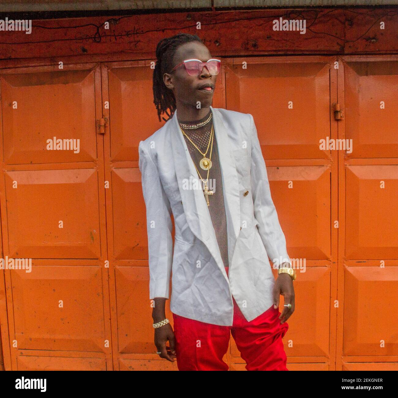 Futwax a local fashionista is seen in his expensive outfits shinning ...