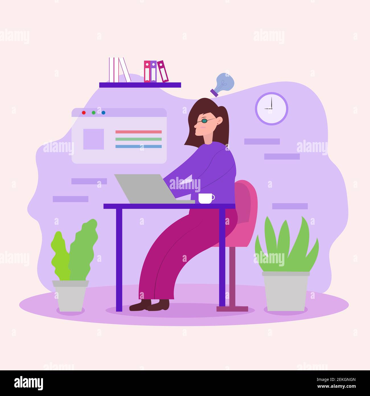 Self study room Stock Vector Images - Alamy