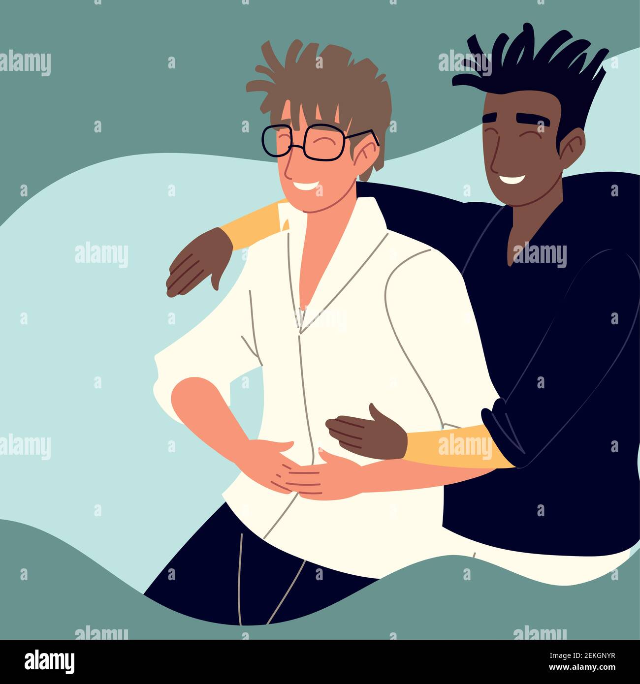 friends men happy cartoon portrait Stock Vector Image & Art - Alamy
