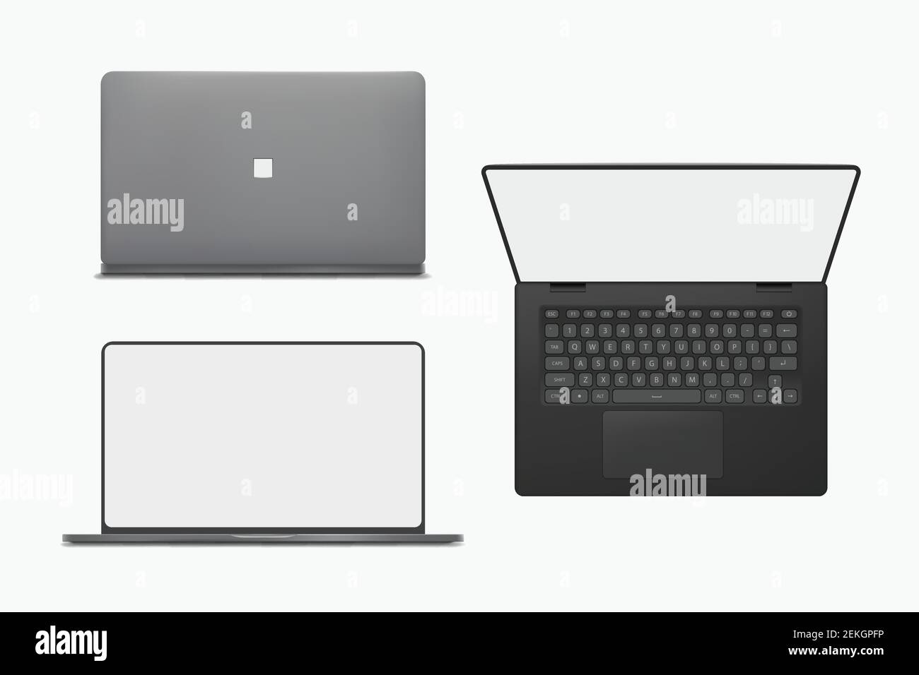 Back view on laptop Stock Vector Images - Alamy