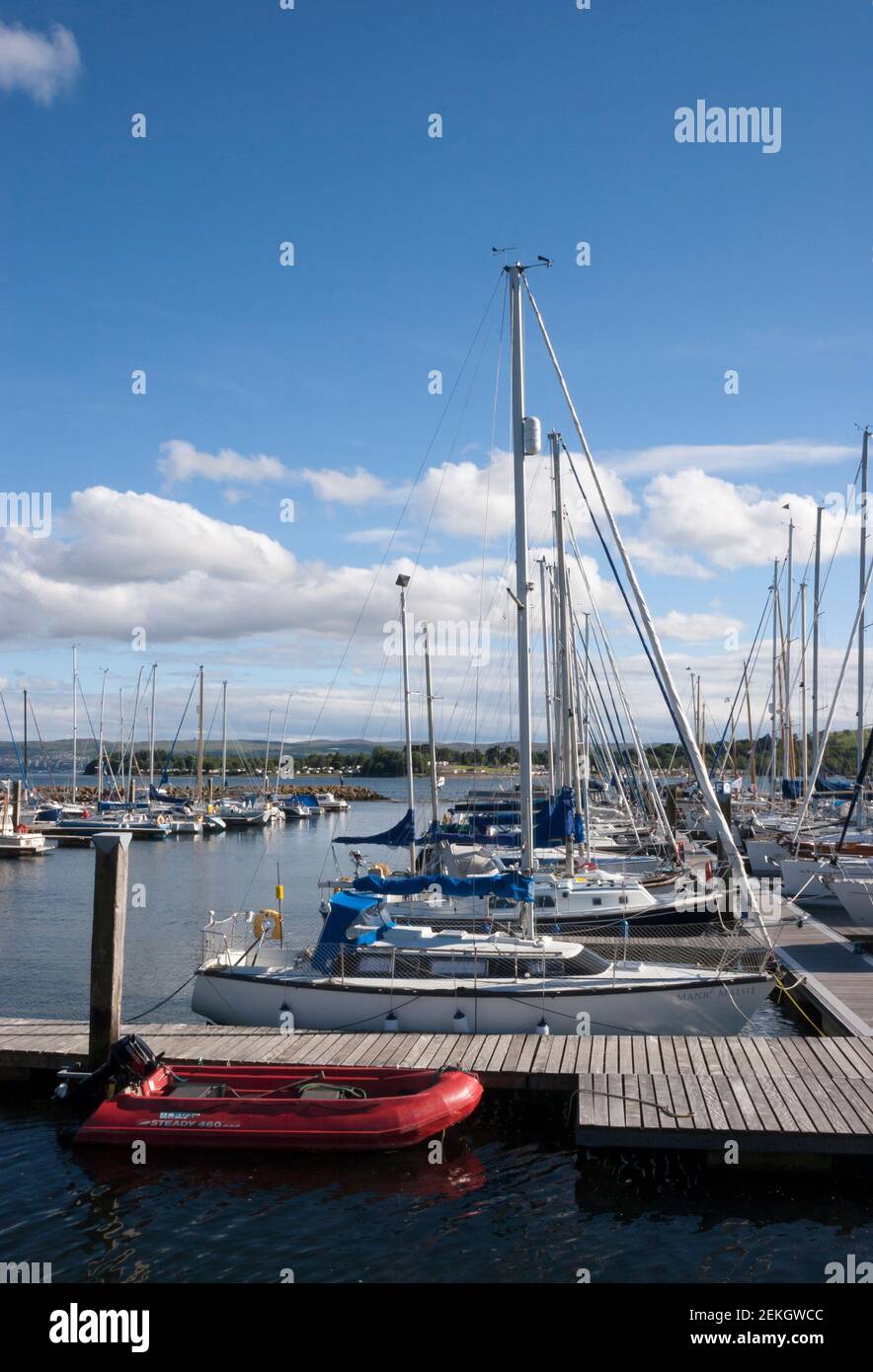 Yachts at Rhu Marina on the Gareloch, Scotland in summer sunshine Stock ...